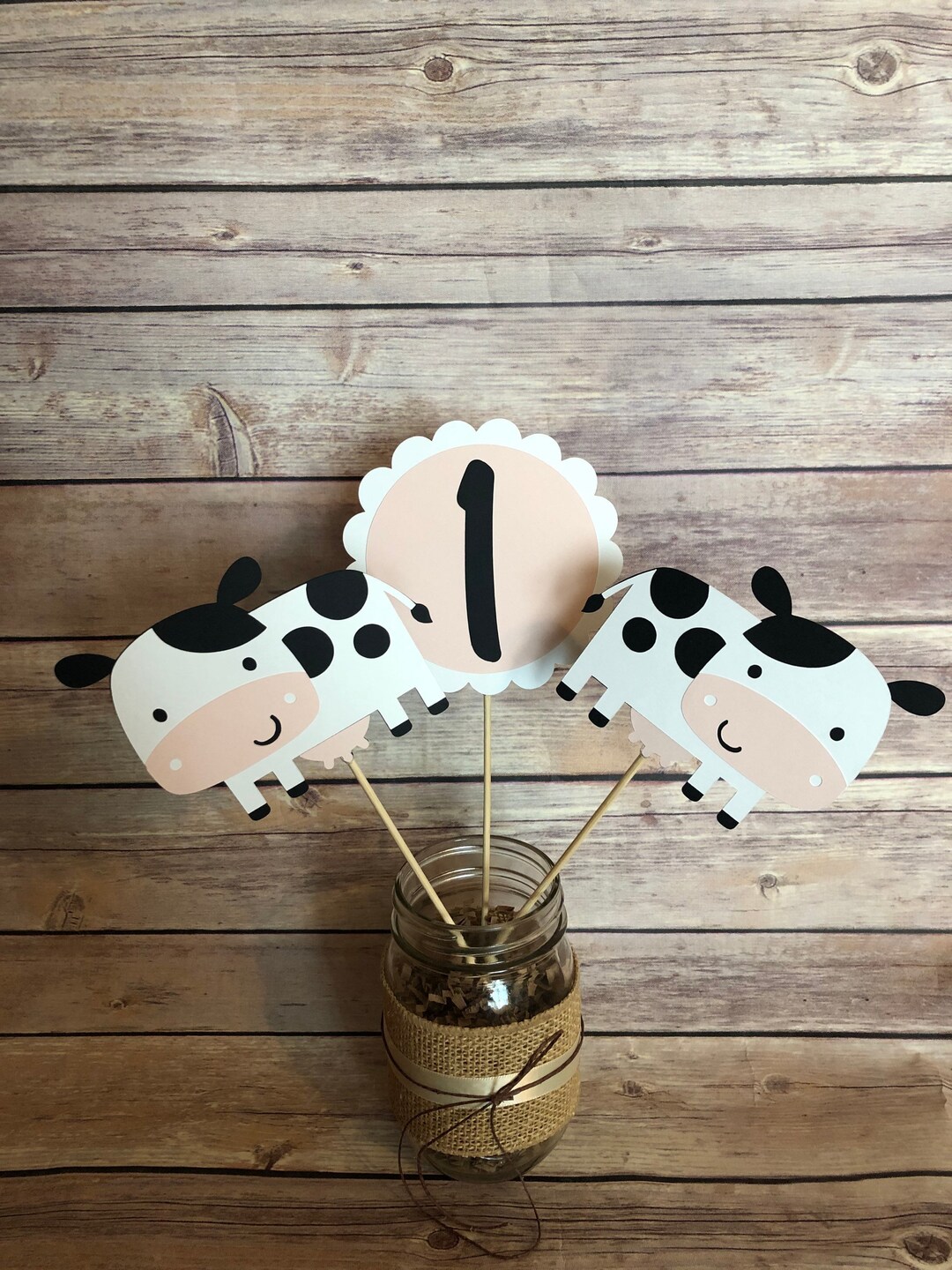 Cow Centerpiece Sticks, Cow Toppers, Cow Sticks, Barnyard Toppers ...