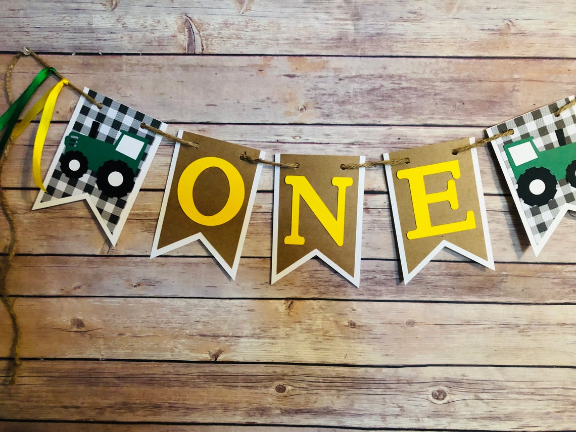 Buffalo Check Tractor Banner, Tractor Banner, Gingham Tractor Banner ...