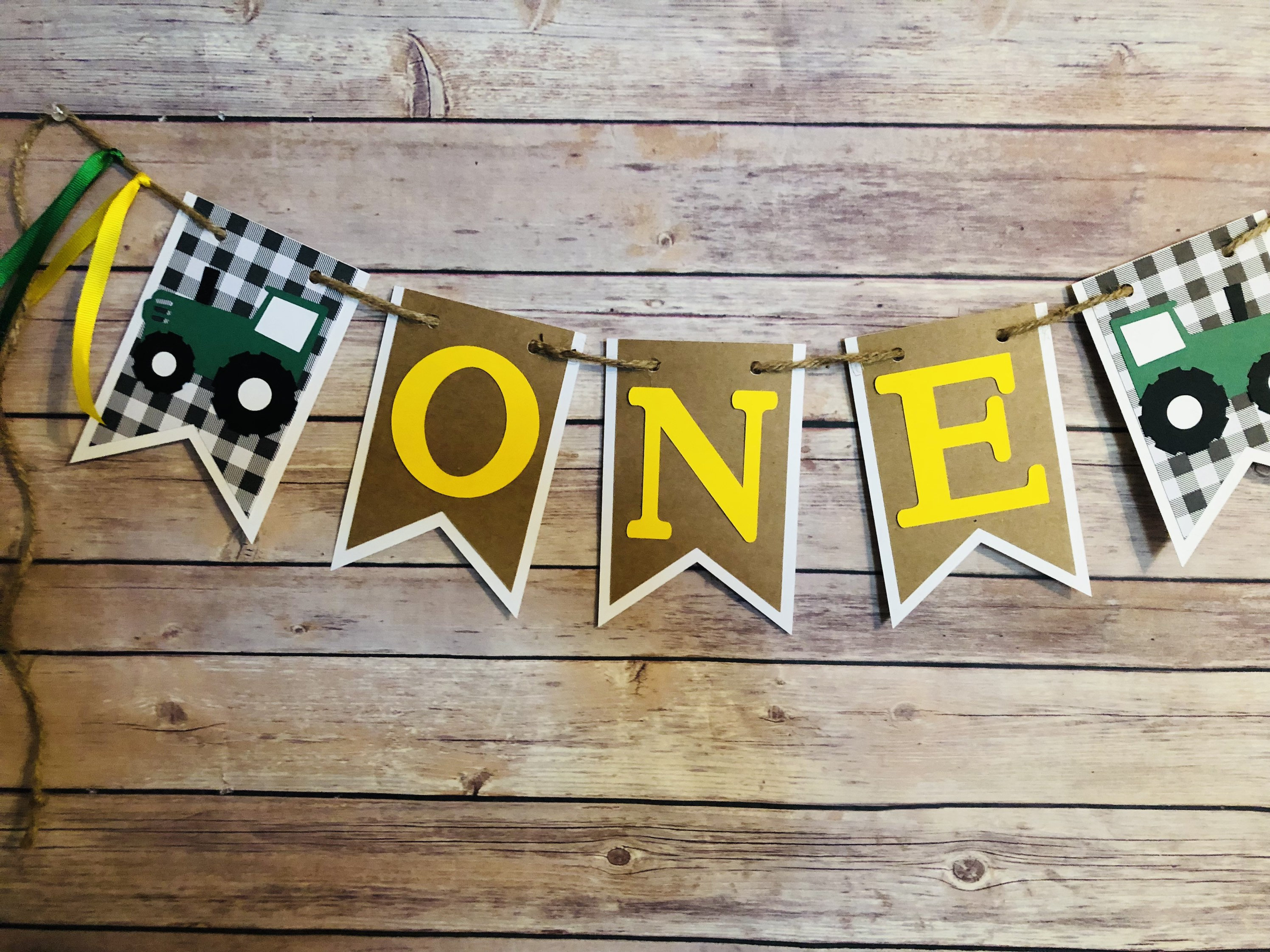 Buffalo Check Tractor Banner, Tractor Banner, Gingham Tractor Banner ...