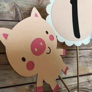 Pig Centerpiece Sticks, Pig Centerpieces, Pig Toppers, Barnyard Toppers ...