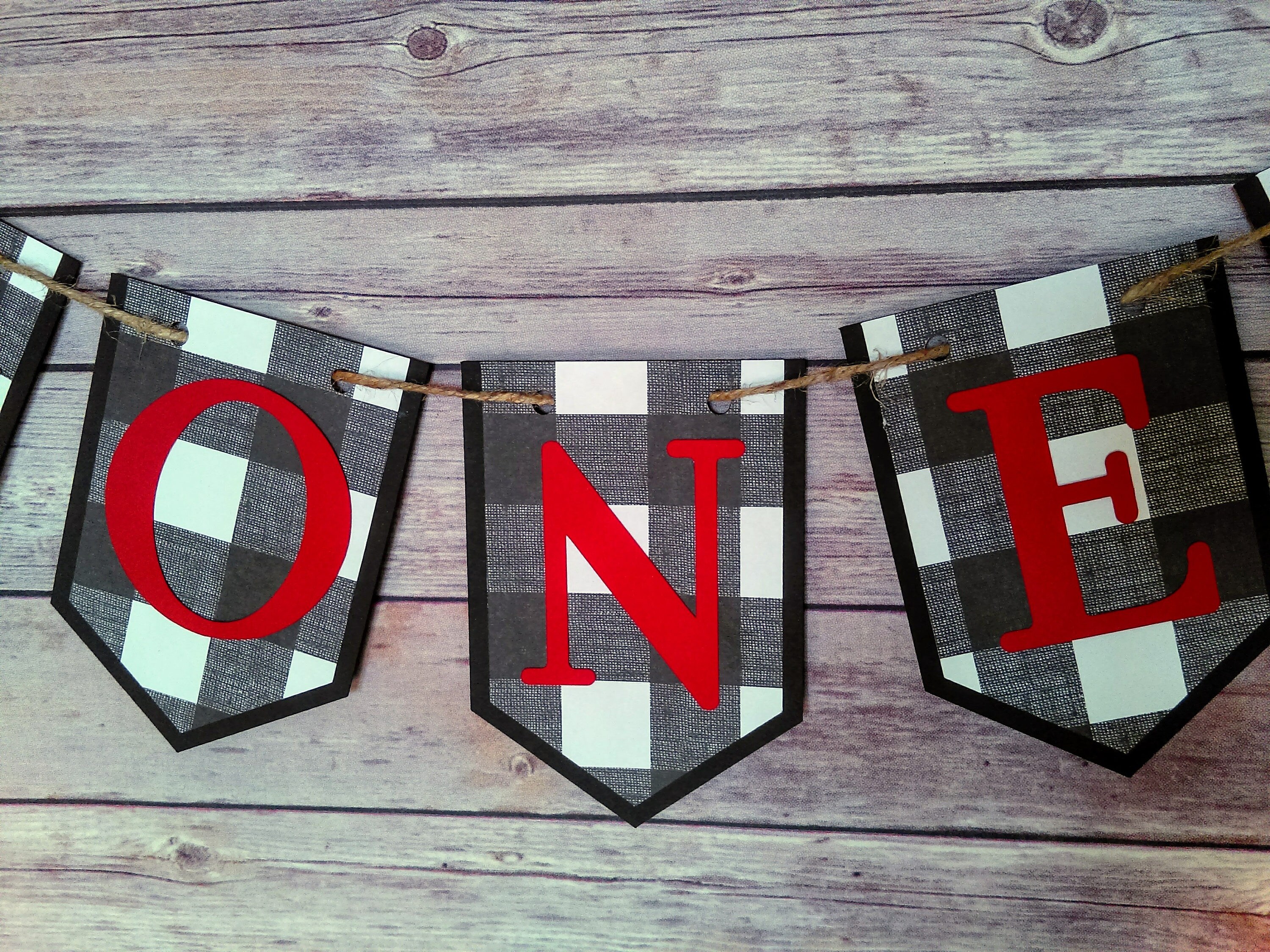 Buffalo Check Deer High Chair Banner buffalo check banner | Etsy