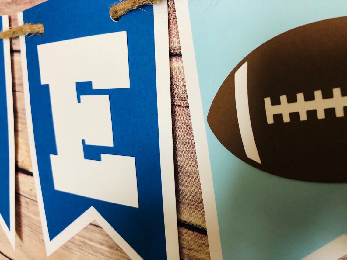Football banner sports banner football party football high | Etsy