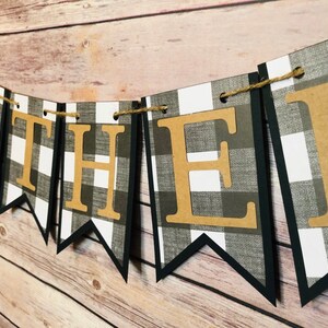 Buffalo Check Banner, Buffalo Plaid Banner, Gather Banner, Thanksgiving ...