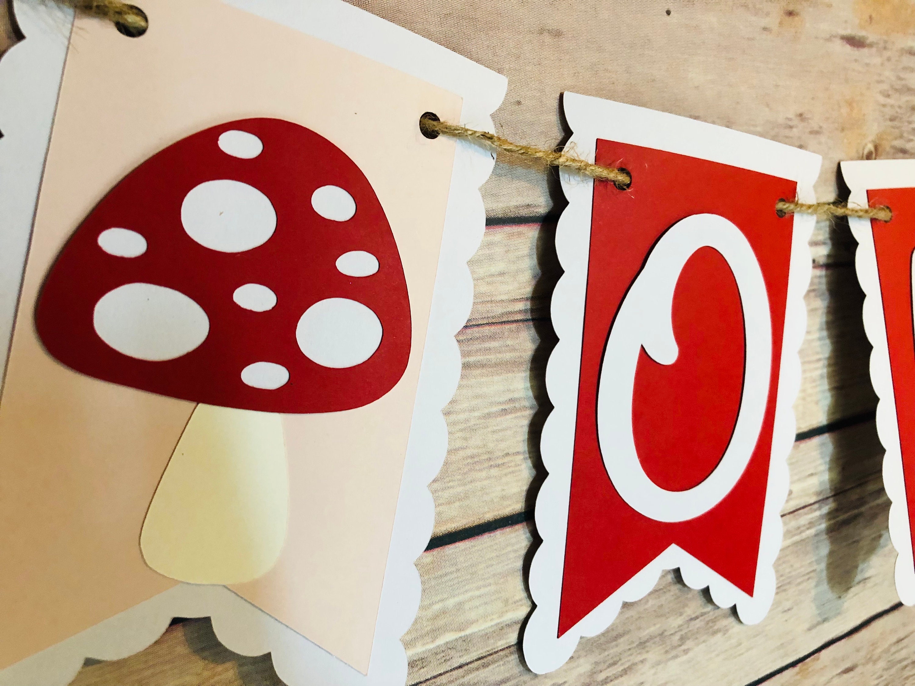 Mushroom Banner, Mushroom High Chair Banner, Mushroom Party, Mushroom ...