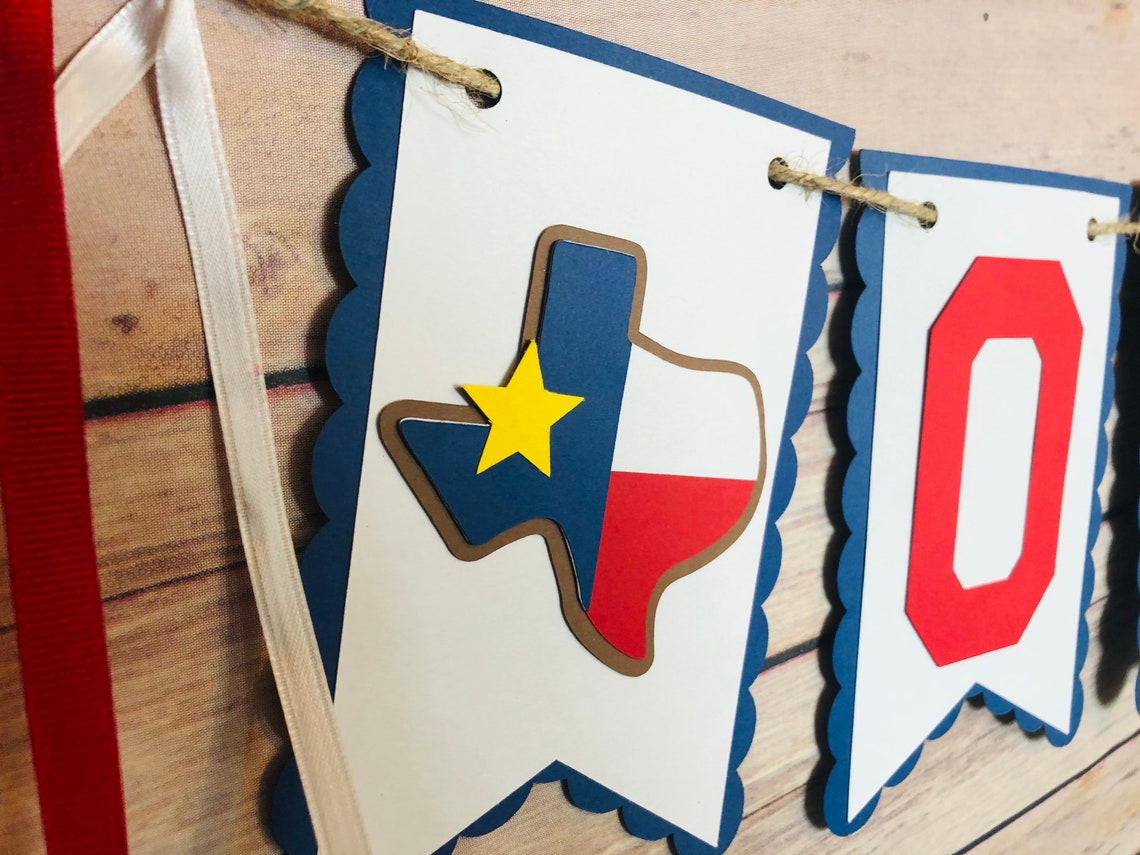 Texas High Chair Banner, Texas Banner, Texas One Banner, One Banner ...