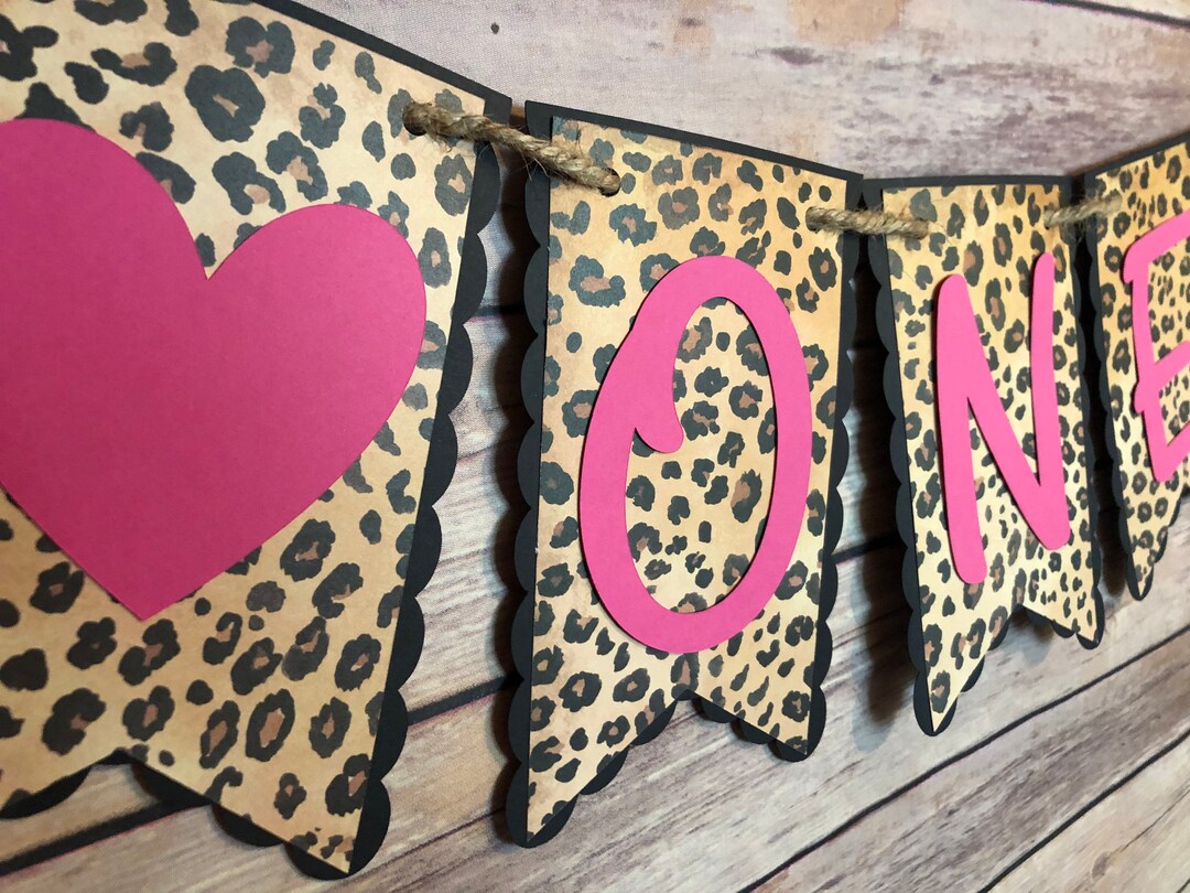 Leopard Heart Banner, Pink Leopard Banner, Leopard Banner, Cheetah ...