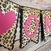 Leopard Heart Banner, Pink Leopard Banner, Leopard Banner, Cheetah ...