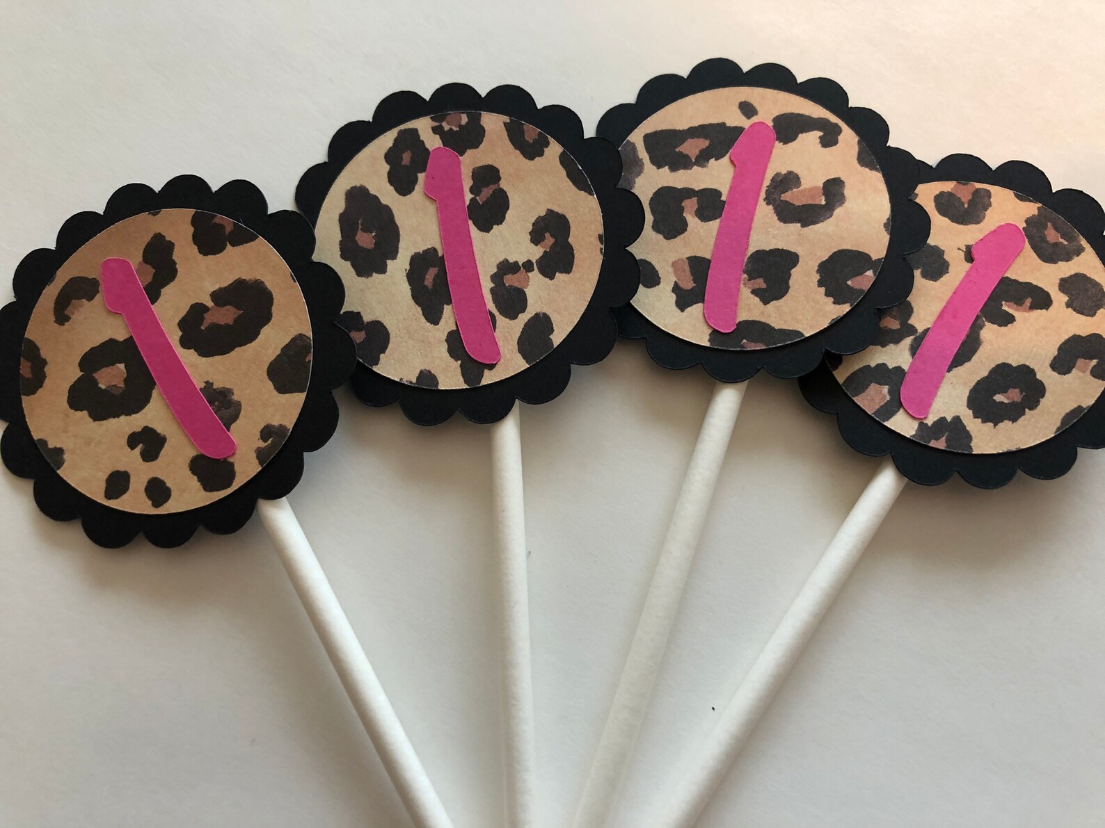 Leopard Cupcake Toppers Leopard Toppers Leopard Cake | Etsy