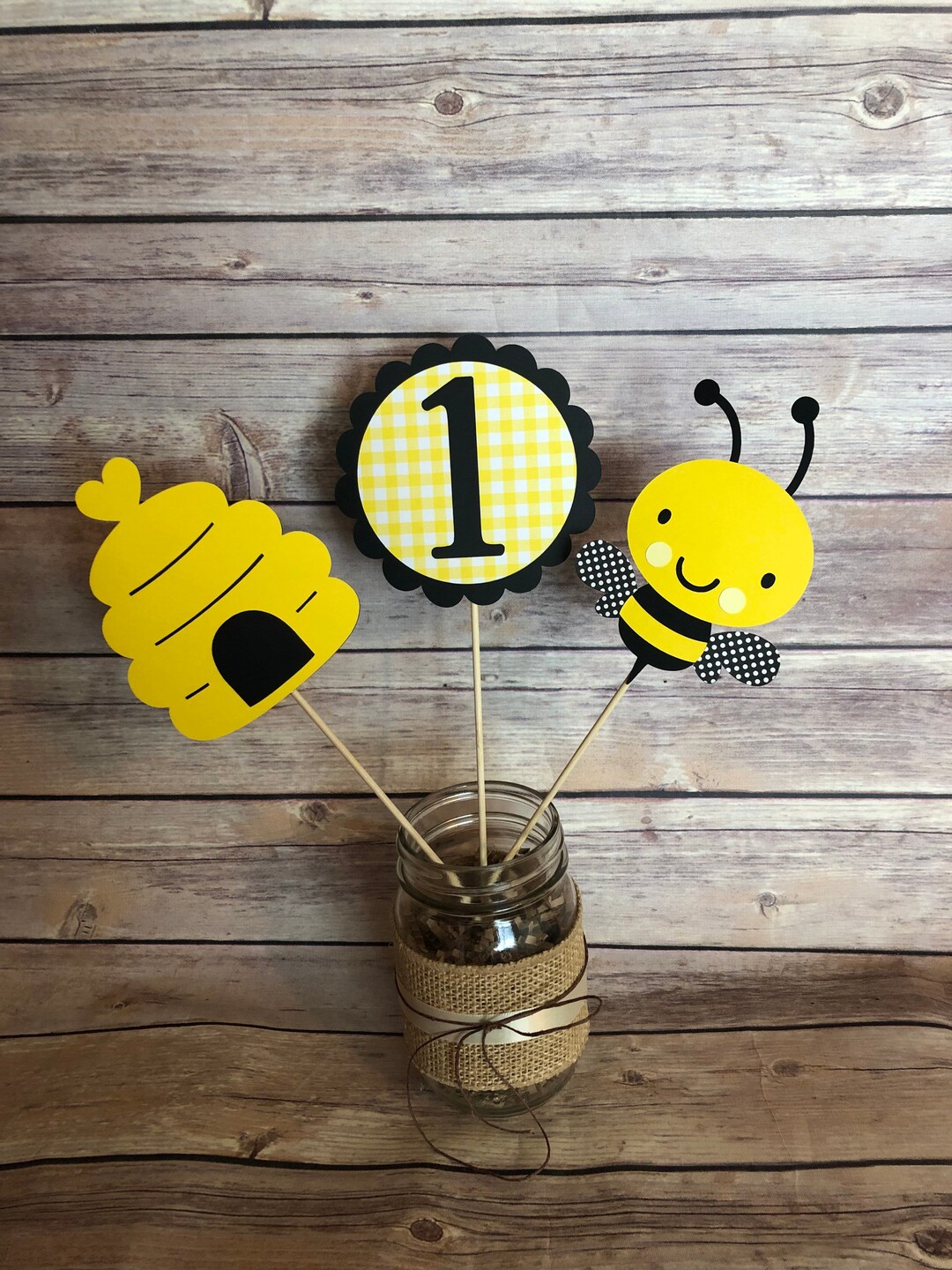 Bee Centerpieces Bee Toppers Bee Decor Bee Sticks Bee Hive - Etsy