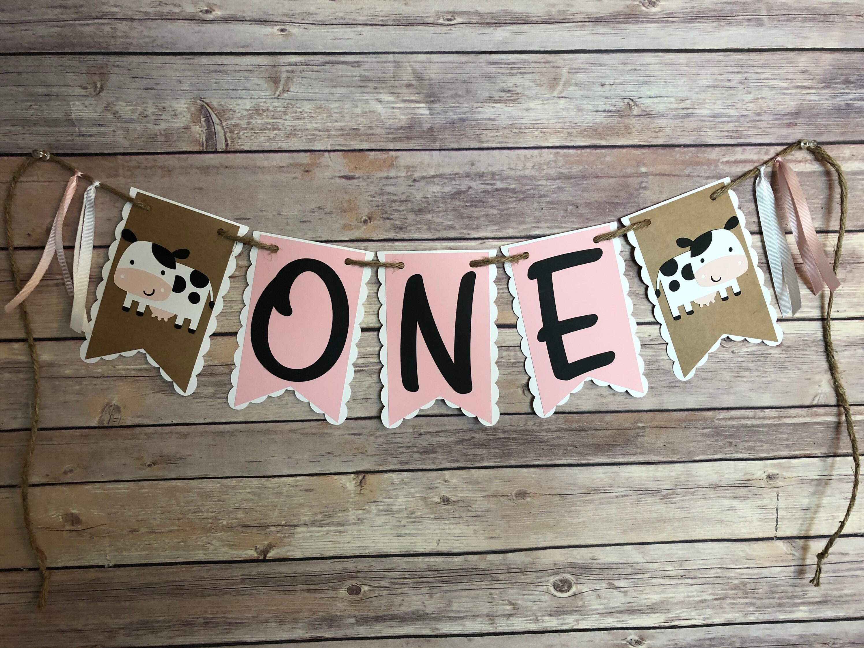 Cow High Chair Banner Cow Banner Rustic Banner Barnyard | Etsy