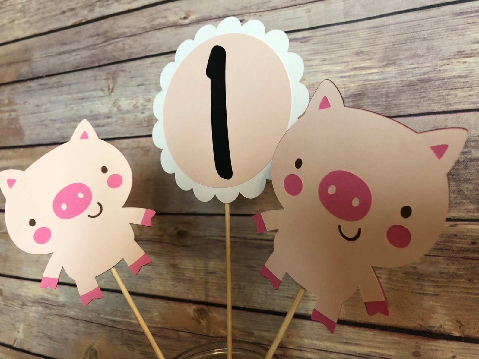 Pig Centerpiece Sticks Pig Centerpieces Pig Toppers - Etsy