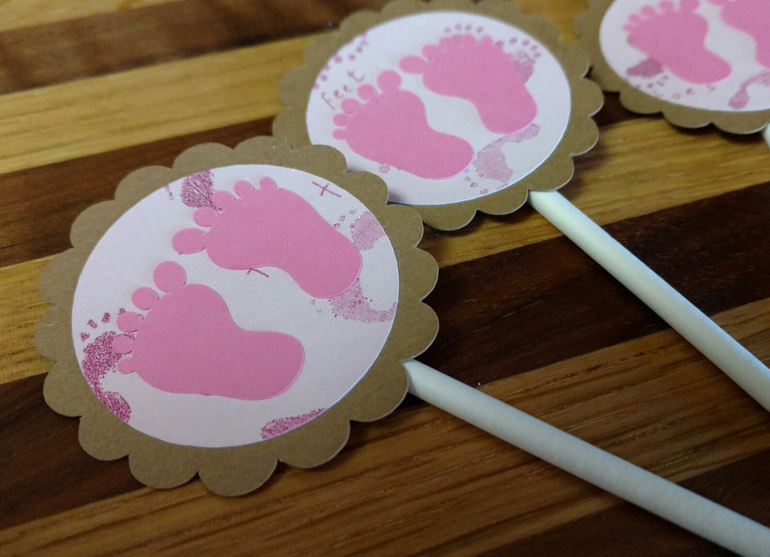 Baby Girl Feet Cupcake Toppers, Girl Toppers, Baby Shower Toppers, Baby ...