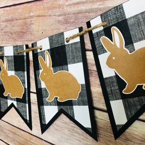 Buffalo Check Bunny Banner, Buffalo Check Rabbit Banner, Buffalo Check ...