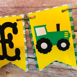 Tractor Banner, John Deere Banner, Green Tractor Banner, Barnyard ...