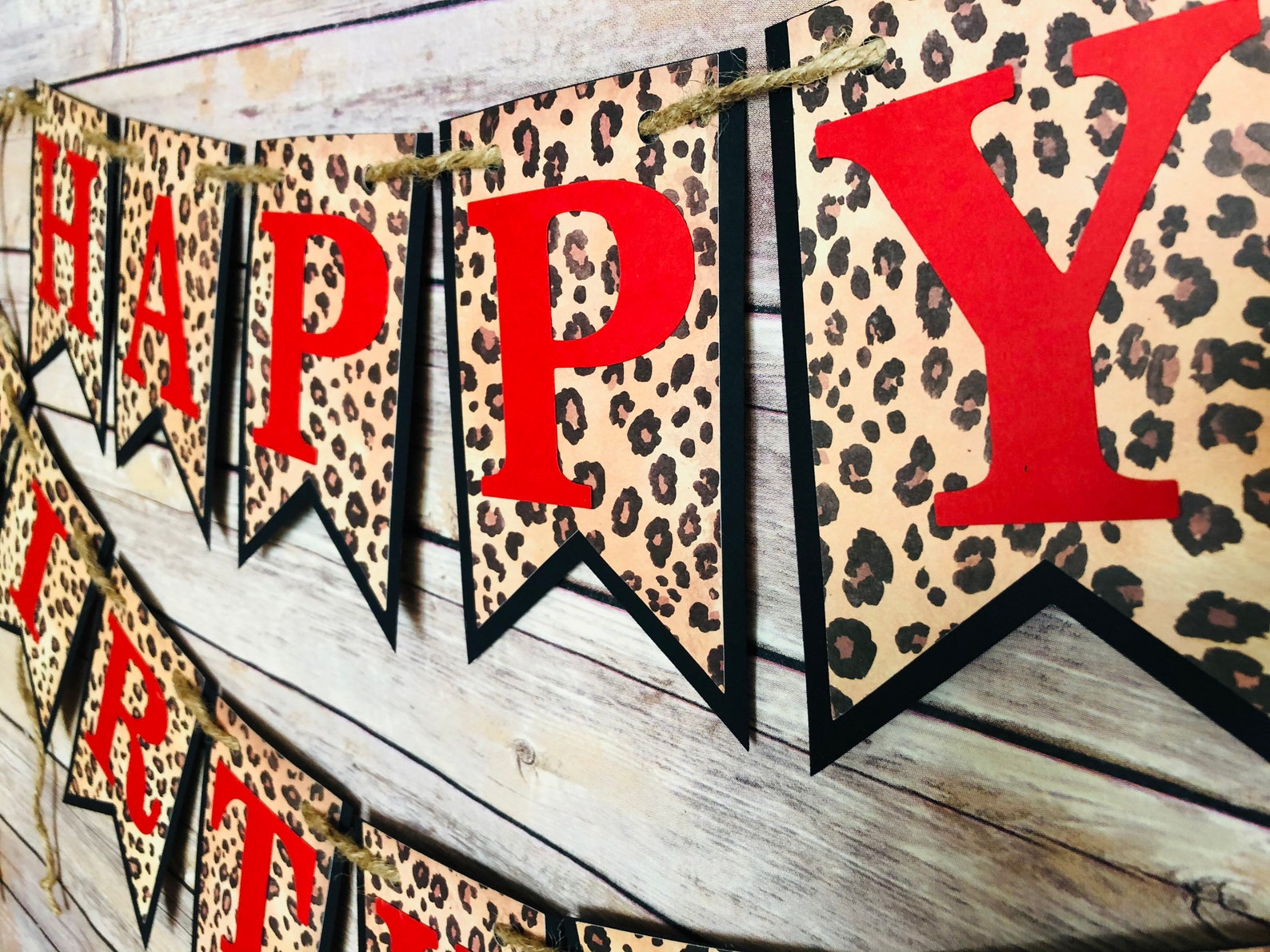 Leopard Banner Cheetah Banner Leopard Happy Birthday Banner - Etsy