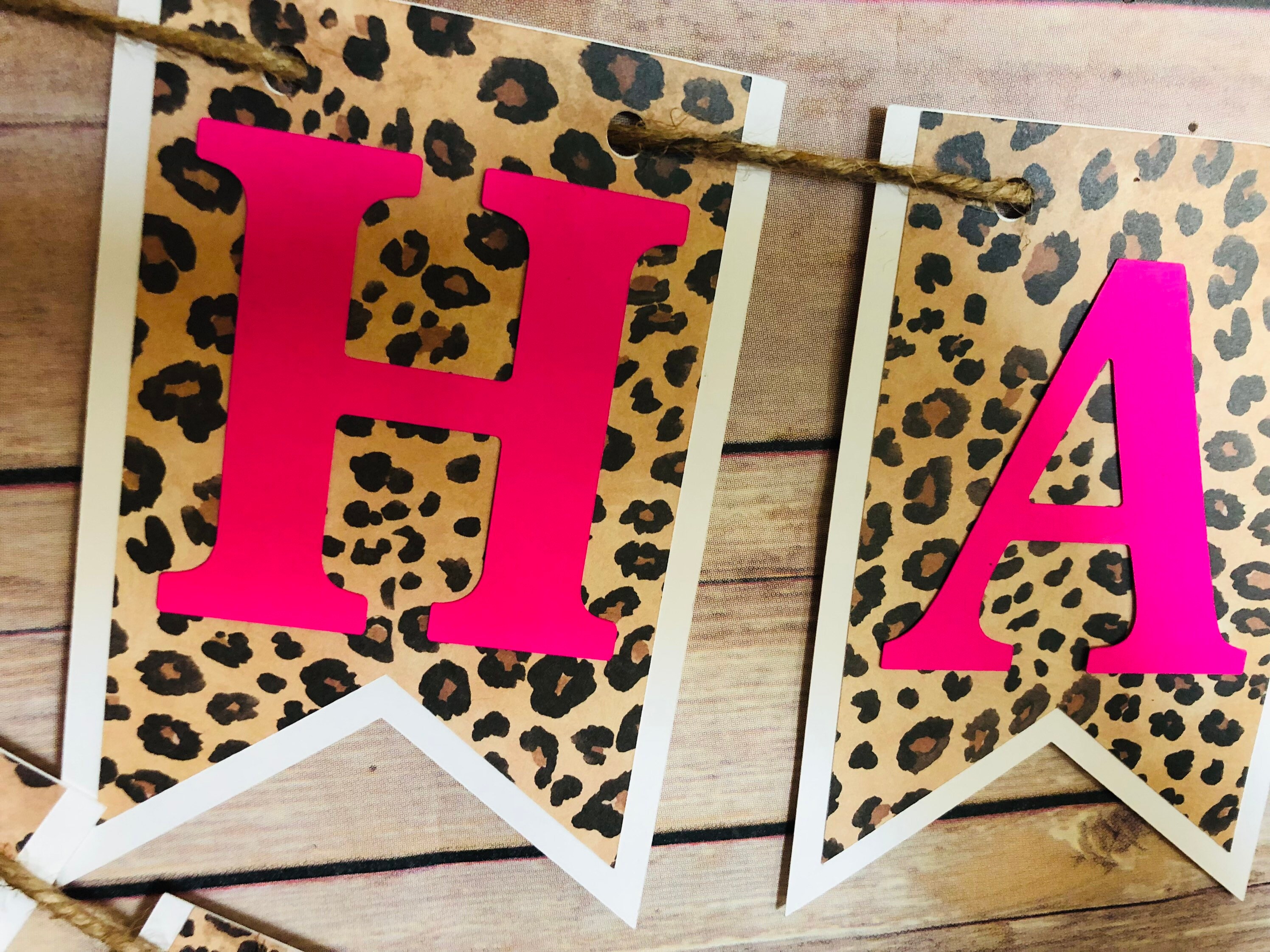 Leopard Birthday Banner Leopard Banner Leopard Party - Etsy