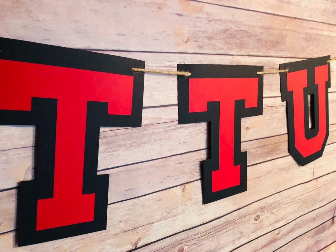TTU Banner, Texas Tech Inspired Banner, College Banner, School Banner ...