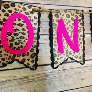 Leopard One Banner, Leopard Banner, Leopard Decor, Leopard Birthday ...