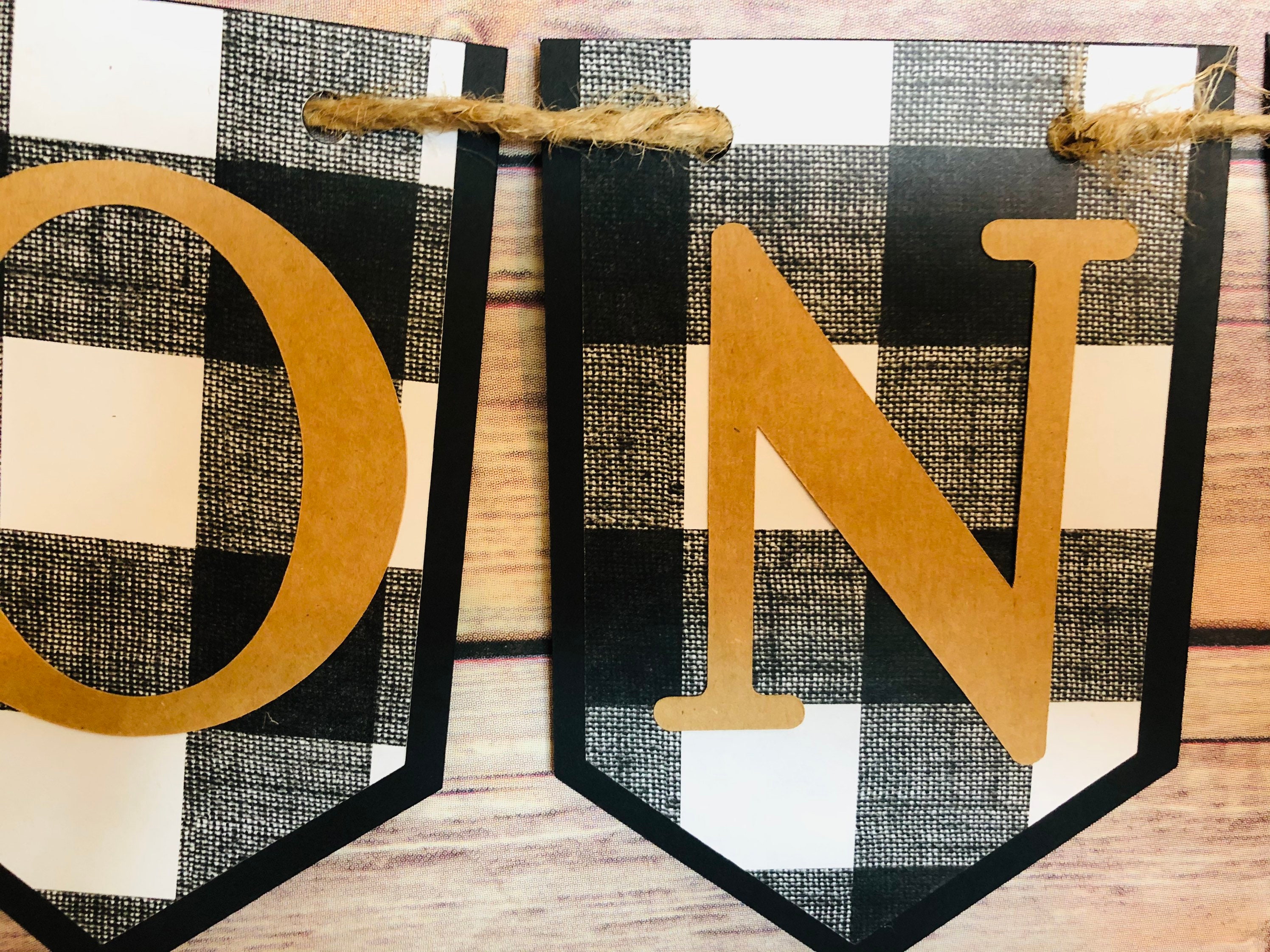 Buffalo Check Deer Banner, Buffalo Check Banner, Buffalo Plaid Banner ...