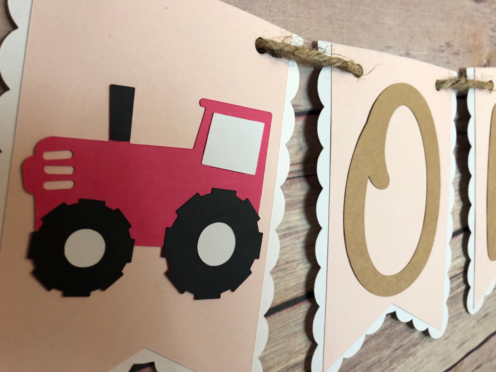 Pink Tractor Banner Pink Tractor Decor Pink Tractor Party | Etsy