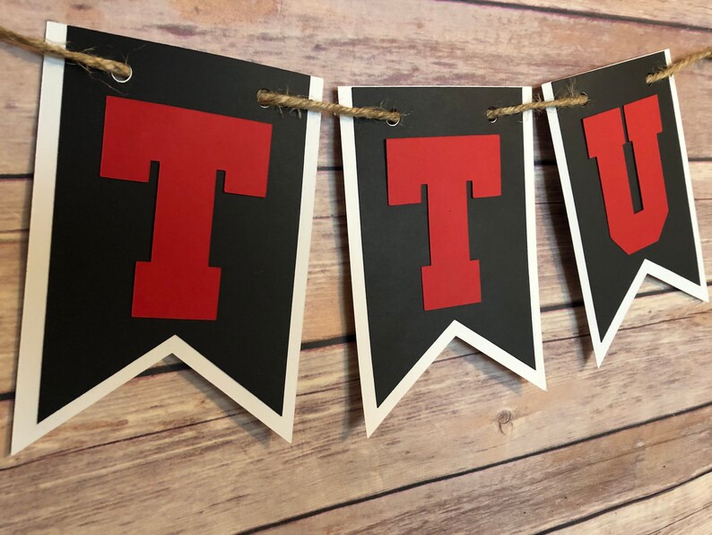 Texas Tech Inspired Banner Texas Tech Banner Texas Banner - Etsy