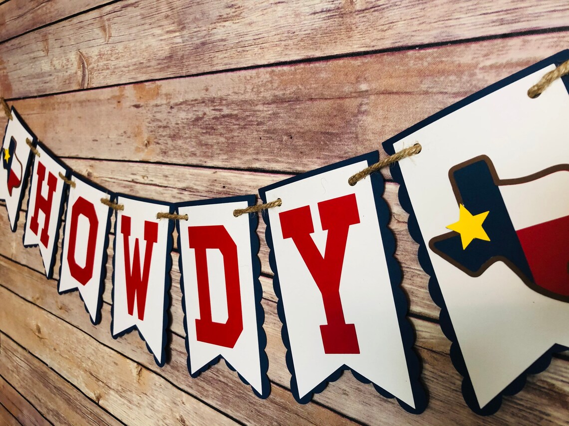 Howdy Banner, Texas Banner, Texas Decor, Rustic Banner, Texas, Texas ...