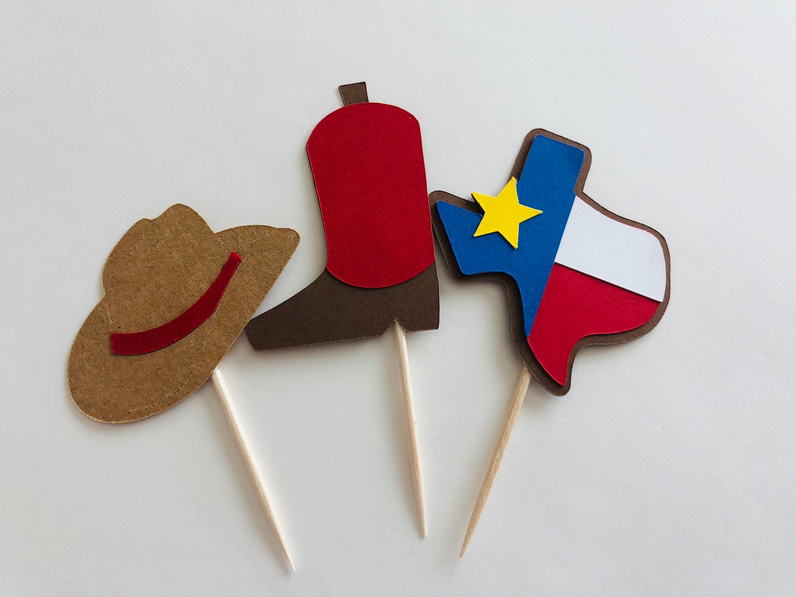 Texas Pride Cupcake Toppers Texas Toppers Texas Cupcake | Etsy