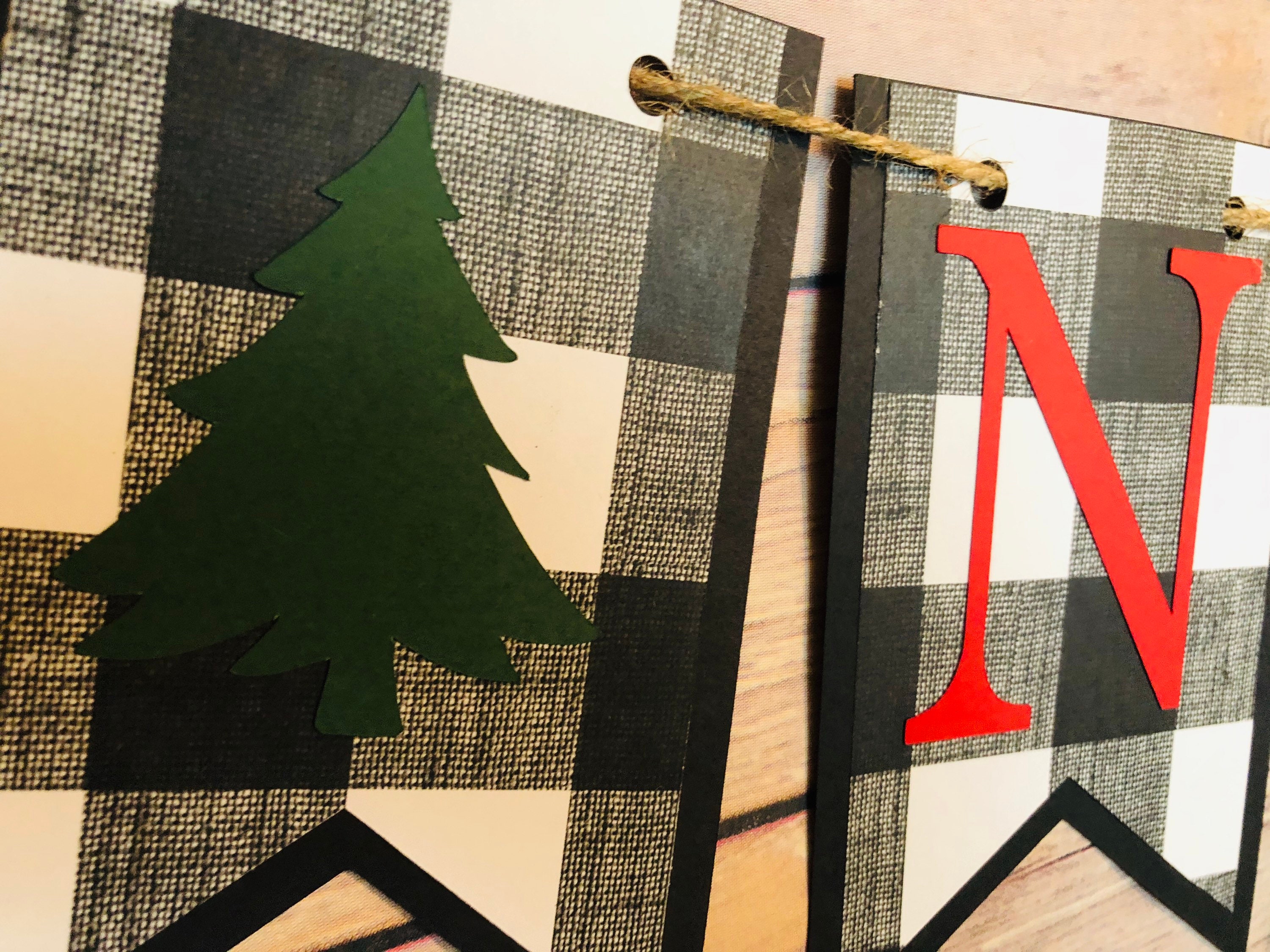 Buffalo Check Noel Banner Noel Banner Christmas Banner | Etsy