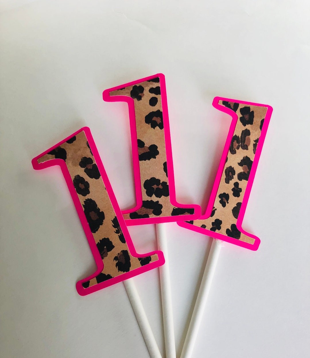Hot Pink Leopard Cupcake Toppers, Leopard Cupcake Toppers, Cheetah ...
