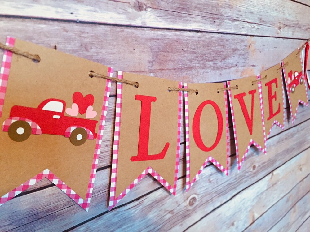 Love Banner Valentine's Day Banner Valentines Banner Be | Etsy