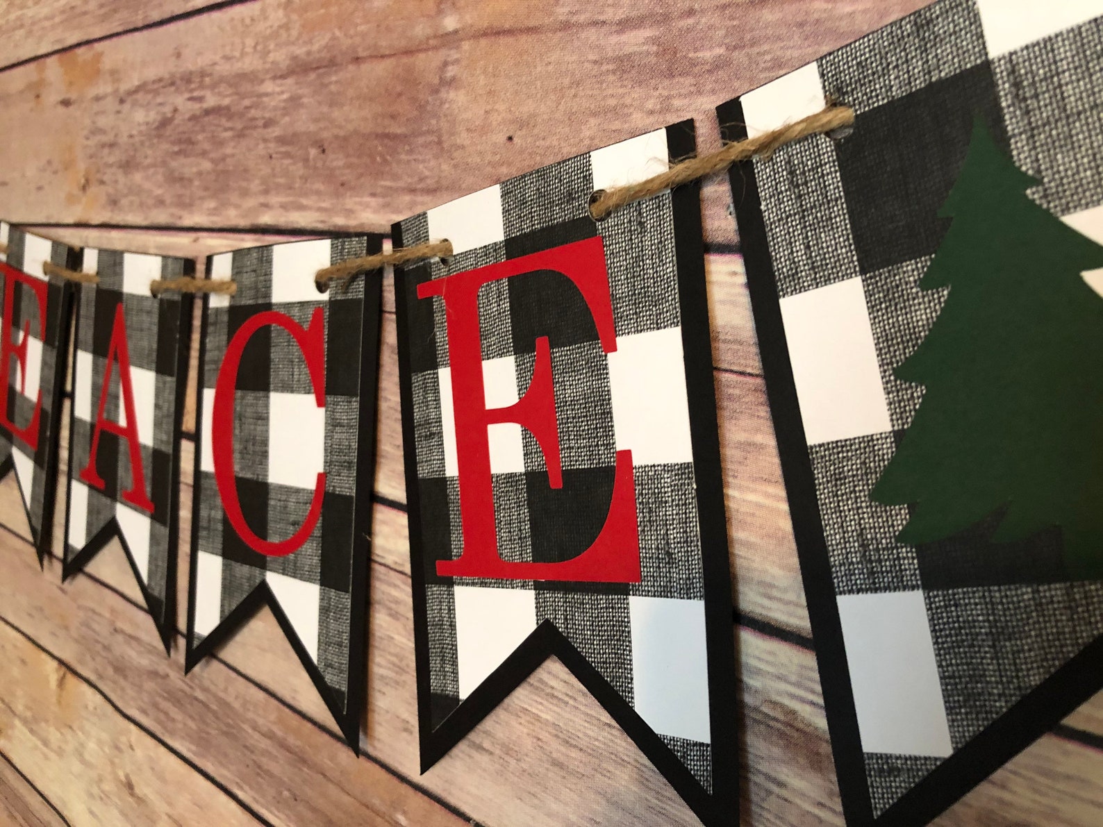 Buffalo Check Banner, Buffalo Check Peace Banner, Peace Banner ...