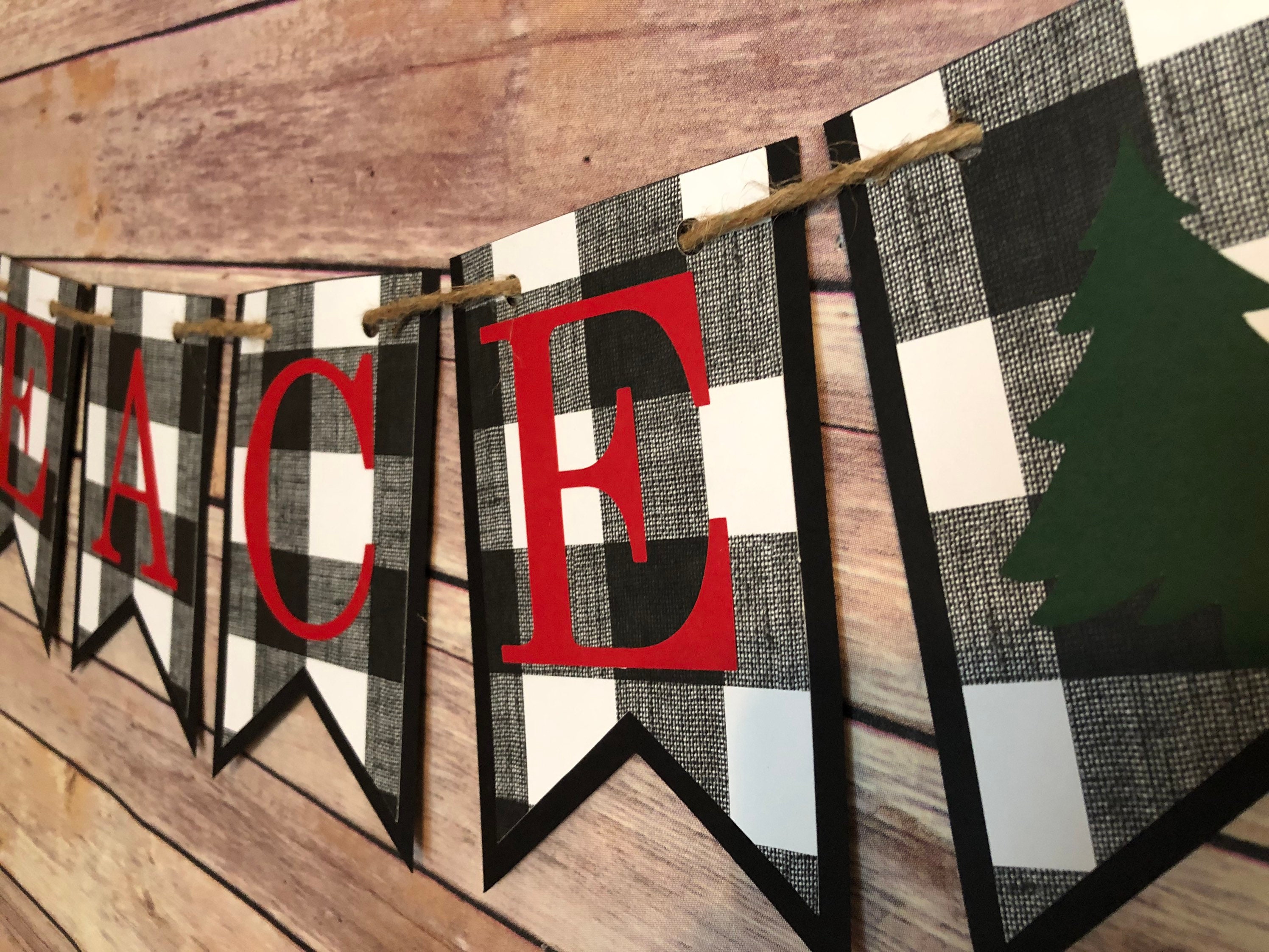 Buffalo Check Banner, Buffalo Check Peace Banner, Peace Banner ...