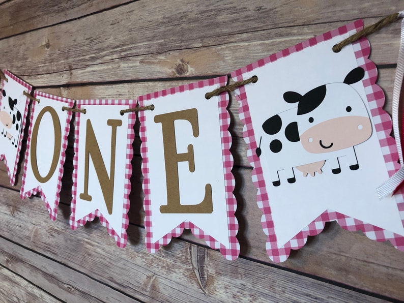 Cow Banner, Farm Banner, Barnyard Banner, Western Banner, Rustic Banner ...