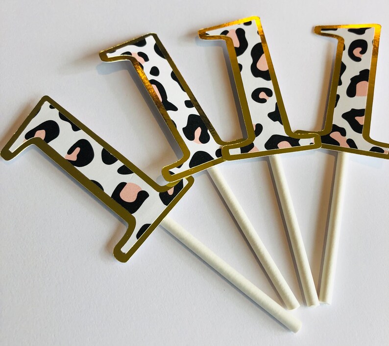 Gold Foil Pink Leopard Toppers, Pink Leopard Toppers, Leopard Toppers ...