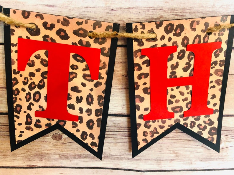 Leopard Banner Cheetah Banner Leopard Happy Birthday Banner - Etsy