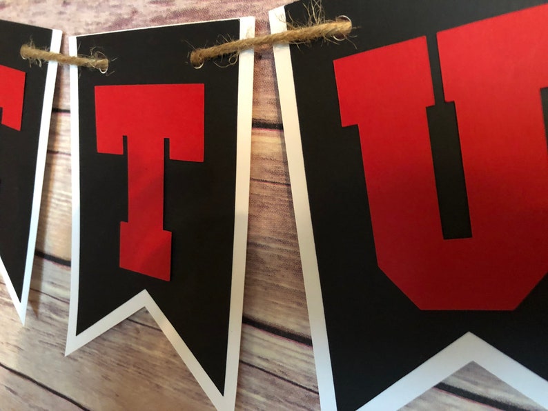 Texas Tech Inspired Banner Texas Tech Banner Texas Banner - Etsy