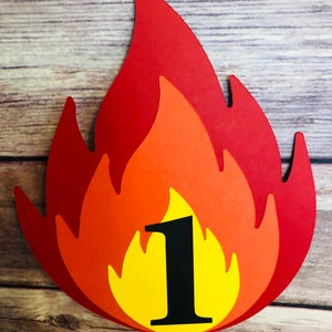 Flame Cake Topper, Flame Topper, Fire Cake Topper, Fire Topper, Fireman ...