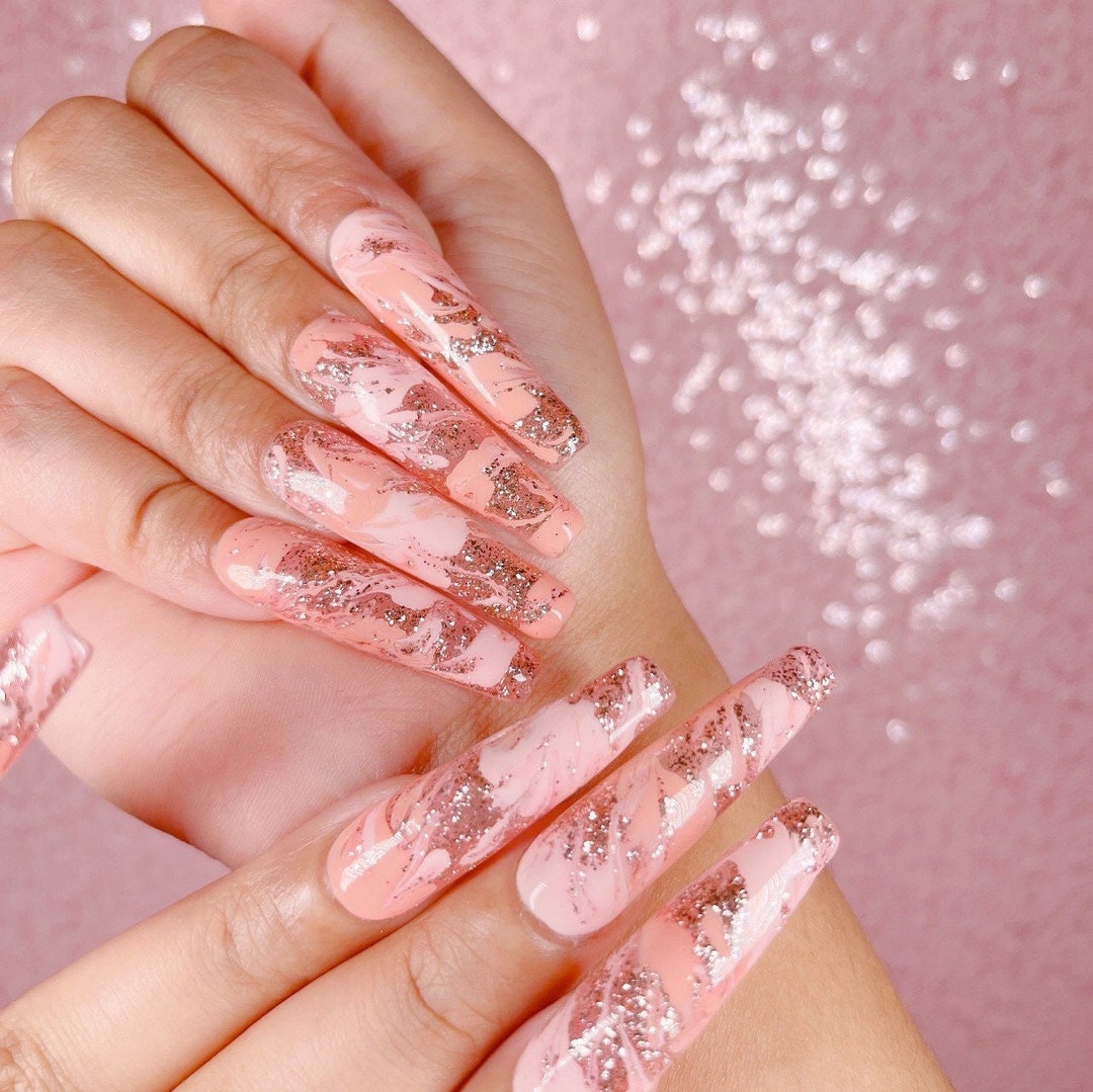 Clique Luxury Nails high Gloss gel Press on Nails Fake Nails XL Long ...