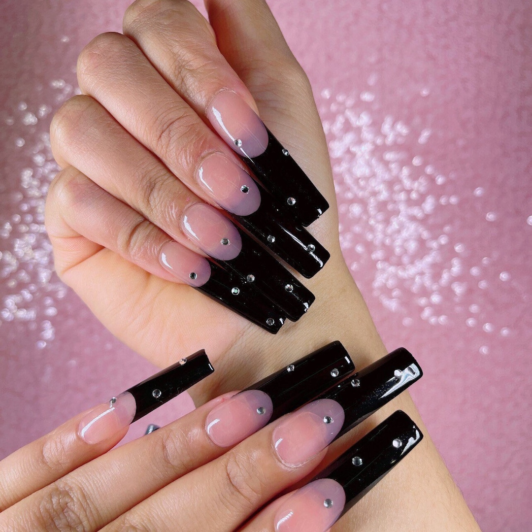 3 A.m. Luxury Nails High Gloss Gel Press on Nails XL Long Long Medium ...