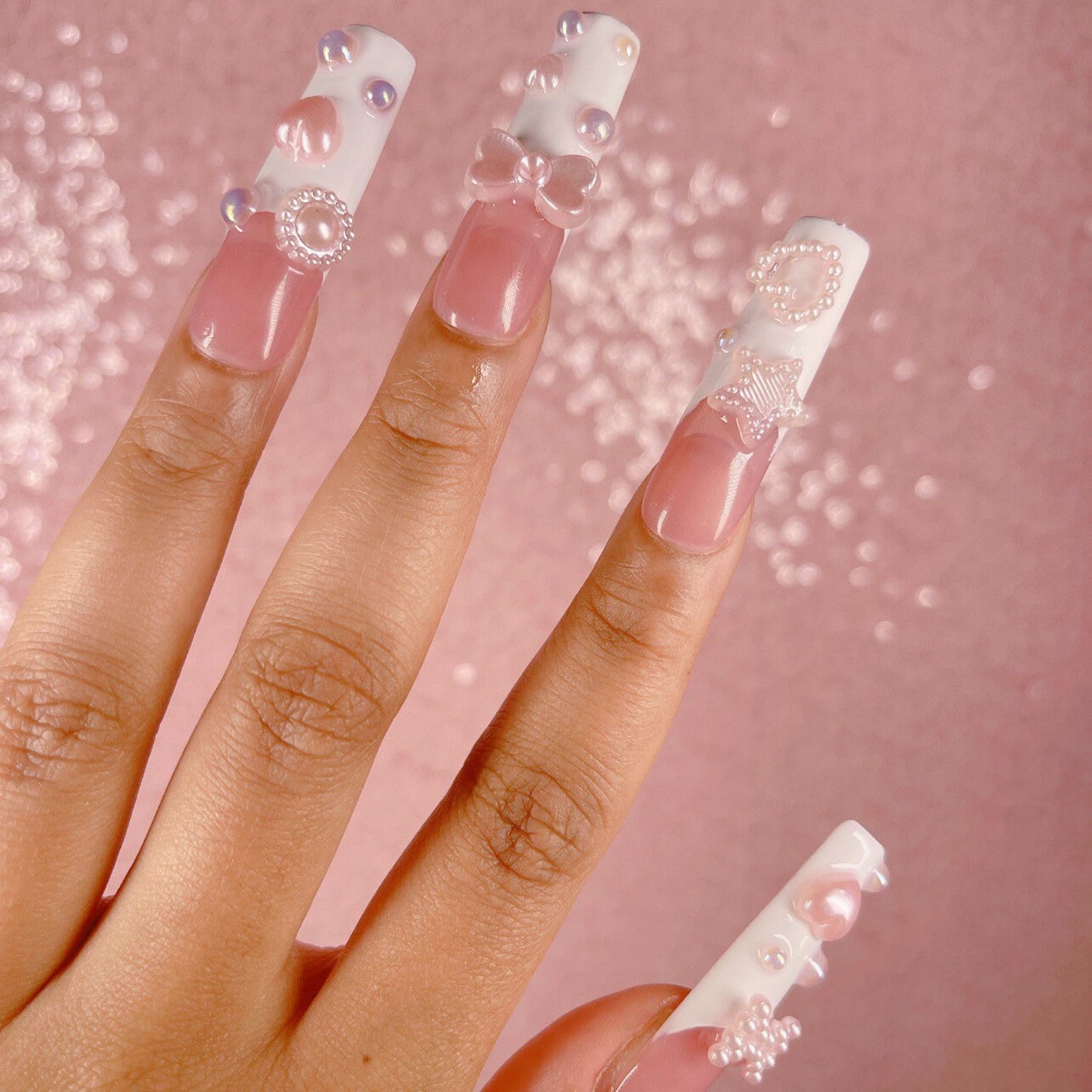 Bo Peep Luxury Nails High Gloss Gel Press on Nails XL - Etsy