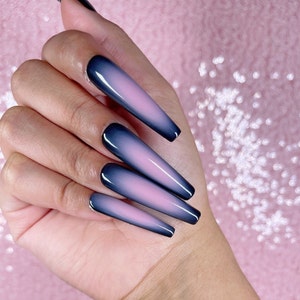 Genesis Luxury Nails high Gloss gel Press on Nails Fake Nails XL Long ...