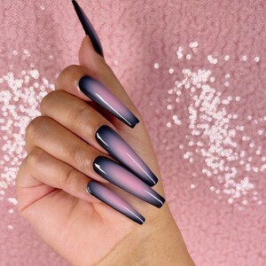 Genesis Luxury Nails high Gloss gel Press on Nails Fake Nails XL Long ...