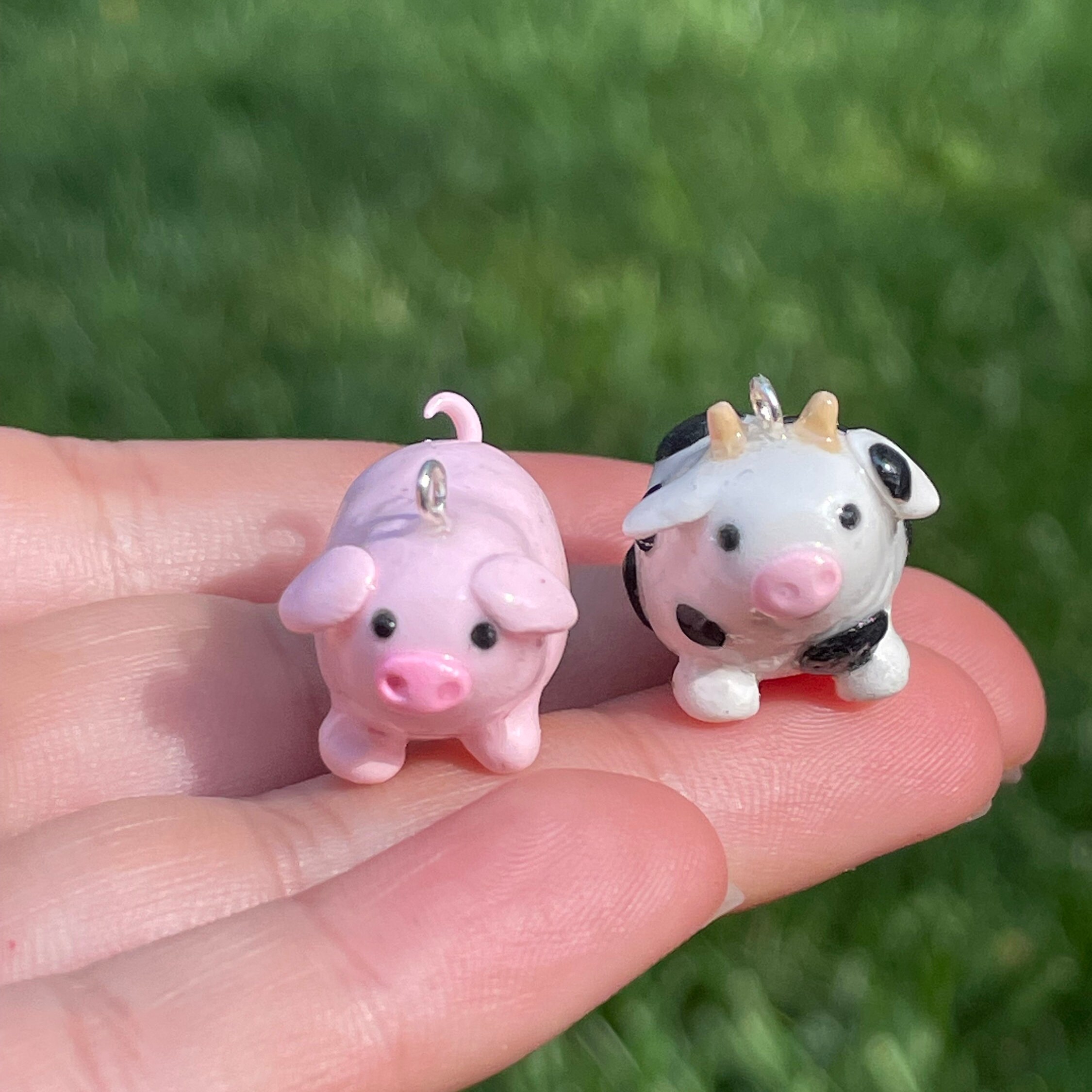 Farm Animal Clay Charm