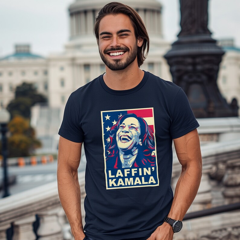 Laffin' Kamala Harris Joe Biden Sleepy Joe 2024 Short-sleeve Unisex T ...