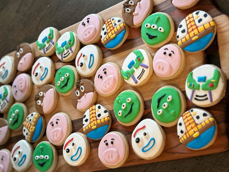 Cowboy, Alien, Pig, Spoon, Buzz Decorated Sugar Cookies Birthday ...