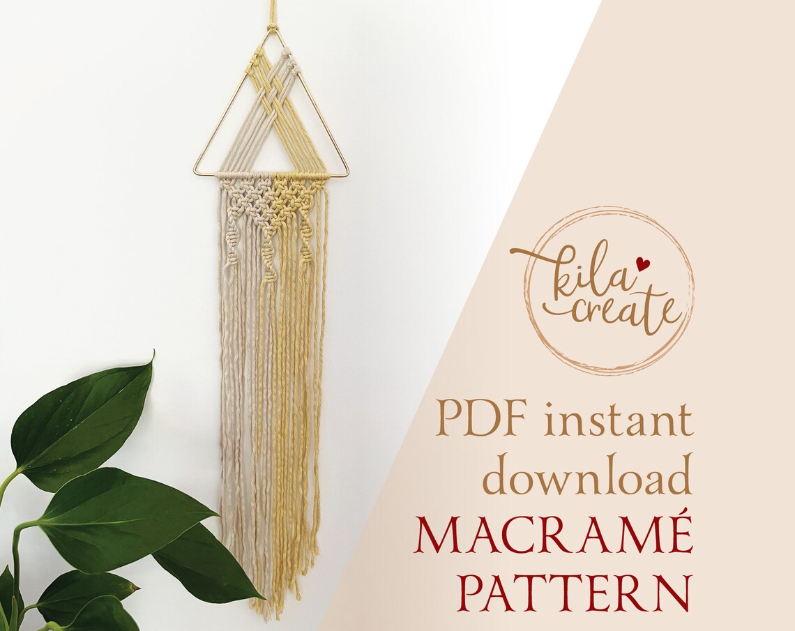 Macrame Wall Hanging PDF Pattern Tutorial Instant Download Free Macrame ...
