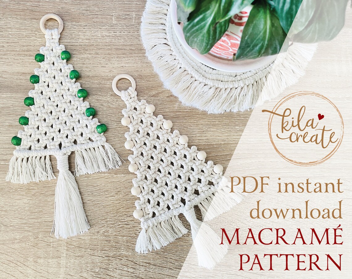 Macrame Christmas Tree PDF Pattern Tutorial Instant Download - Etsy