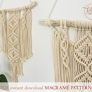 Macrame Wall Hanging PDF Pattern Tutorial Instant Download Free Macrame ...