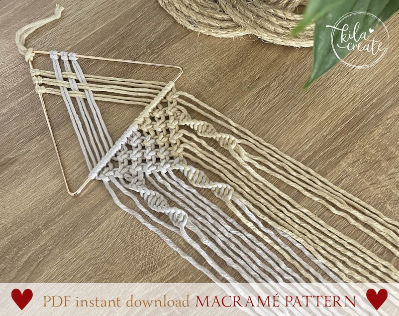 Macrame Wall Hanging PDF Pattern Tutorial Instant Download Free Macrame ...