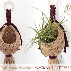 Macrame Pod PDF Pattern Tutorial Instant Download Free Macrame Knot ...